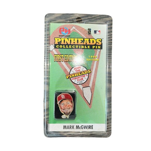 Toys | Collectible Pinheads 1999 First Edition Vintage Mark Mcgwire Pin ...
